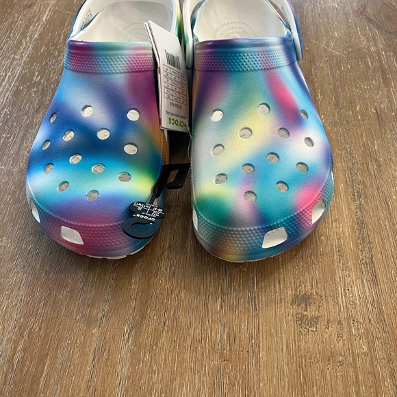 CROCS | Shoes | New Crocs Classic Solar Rainbow Clogs Clog Shoes ...